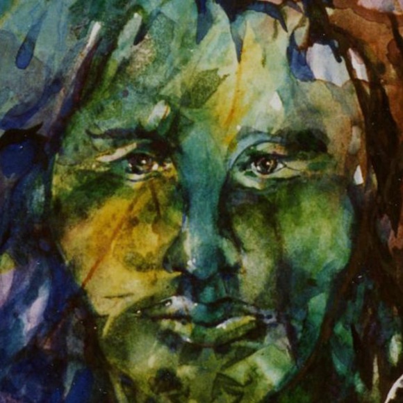 Art | Green Man Print From Original Watercolor Painting | Poshmark